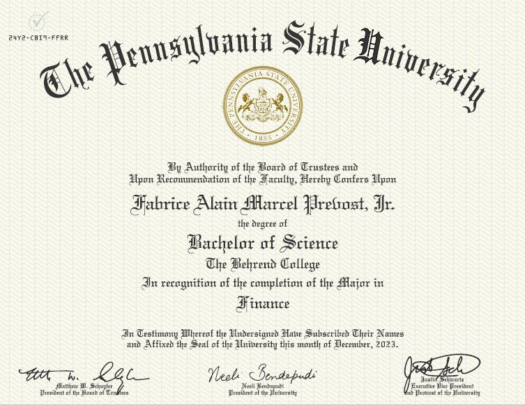 Fabrice Prevost Jr on LinkedIn: #pennstategrad #financemajor # ... Fabrice Prevost Jr on LinkedIn: #pennstategrad #financemajor # ...