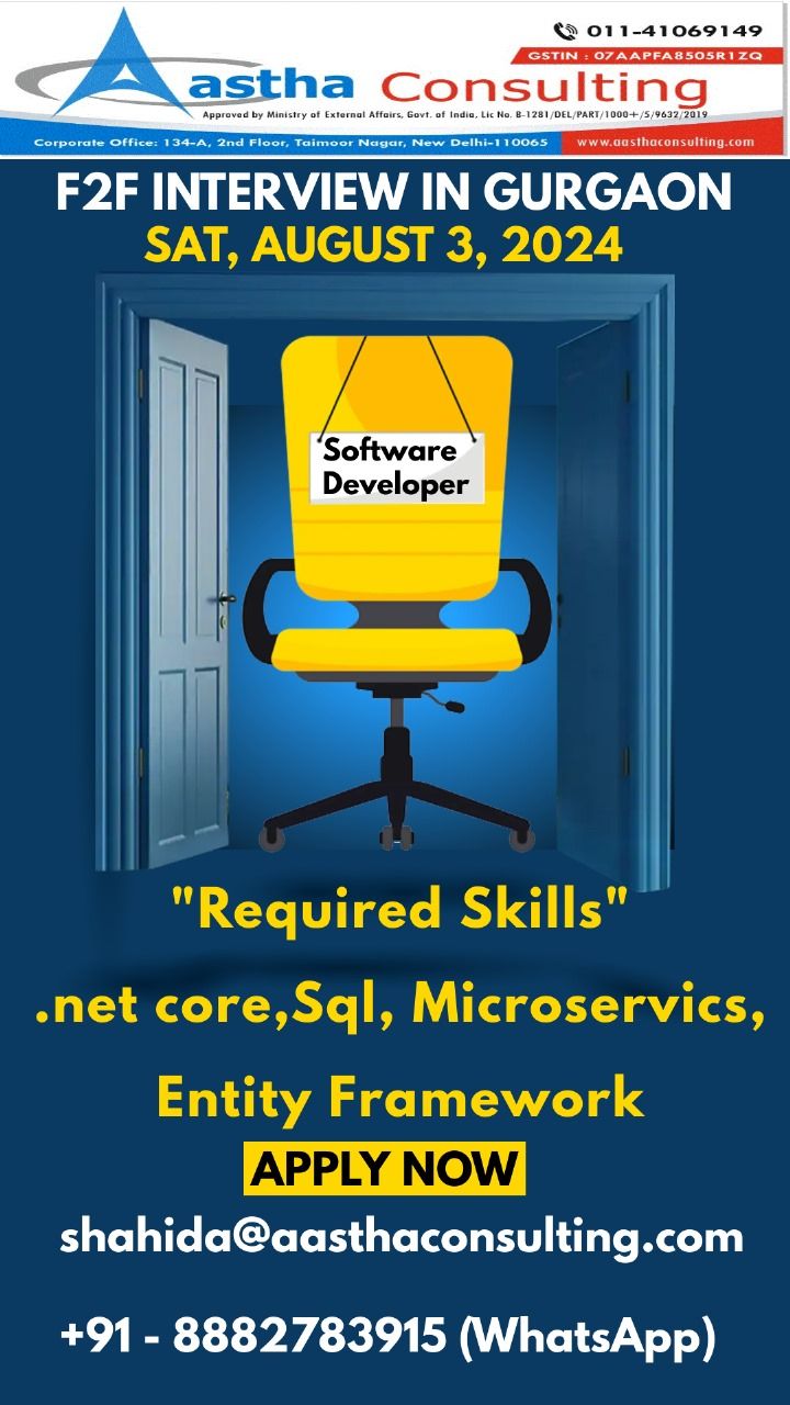 Aastha Consulting on LinkedIn: #dotnet #developer #usa #mnc #gurgaon # ... Aastha Consulting on LinkedIn: #dotnet #developer #usa #mnc #gurgaon # ...