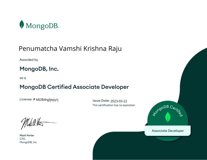 Penumatcha Vamshi Krishna Raju on LinkedIn: Penumatcha Vamshi Krishna Raju on LinkedIn: