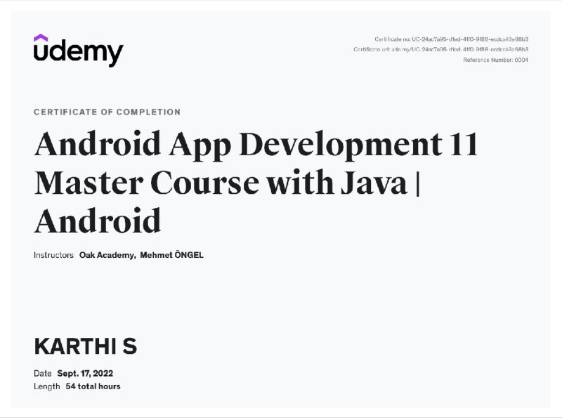 Karthi Srinivasan on LinkedIn: #androiddev #udemygrad Karthi Srinivasan on LinkedIn: #androiddev #udemygrad
