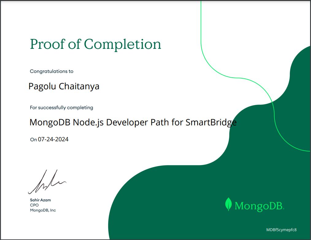 chaitanya pagolu on LinkedIn: #mongodb #nodejs #smartbridge #developer ... chaitanya pagolu on LinkedIn: #mongodb #nodejs #smartbridge #developer ...