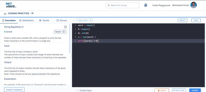 Mohamed Imran on LinkedIn: #nxtwave #30daysofcode #ccbp #python Mohamed Imran on LinkedIn: #nxtwave #30daysofcode #ccbp #python