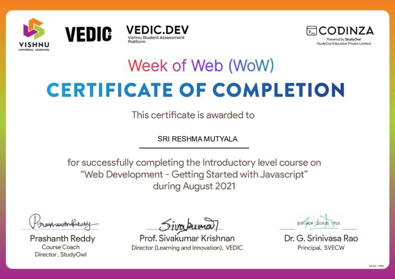 SRI RESHMA MUTYALA on LinkedIn: #html #css #vedic #webdevelopment SRI RESHMA MUTYALA on LinkedIn: #html #css #vedic #webdevelopment