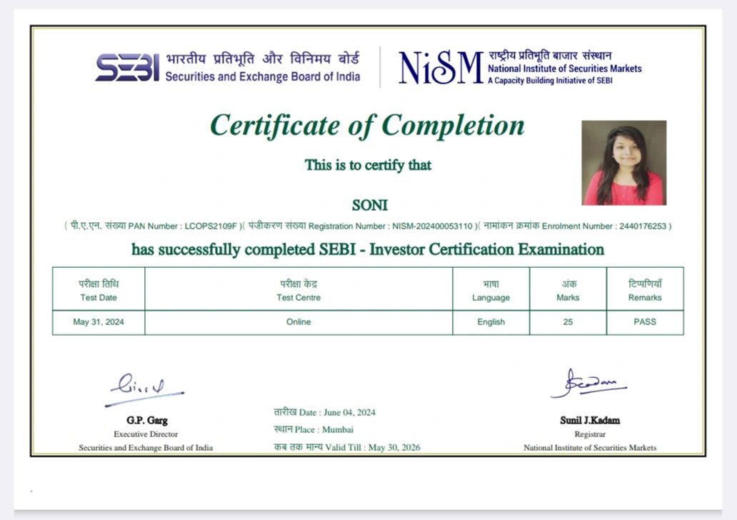soni Kumari on LinkedIn: #nism soni Kumari on LinkedIn: #nism