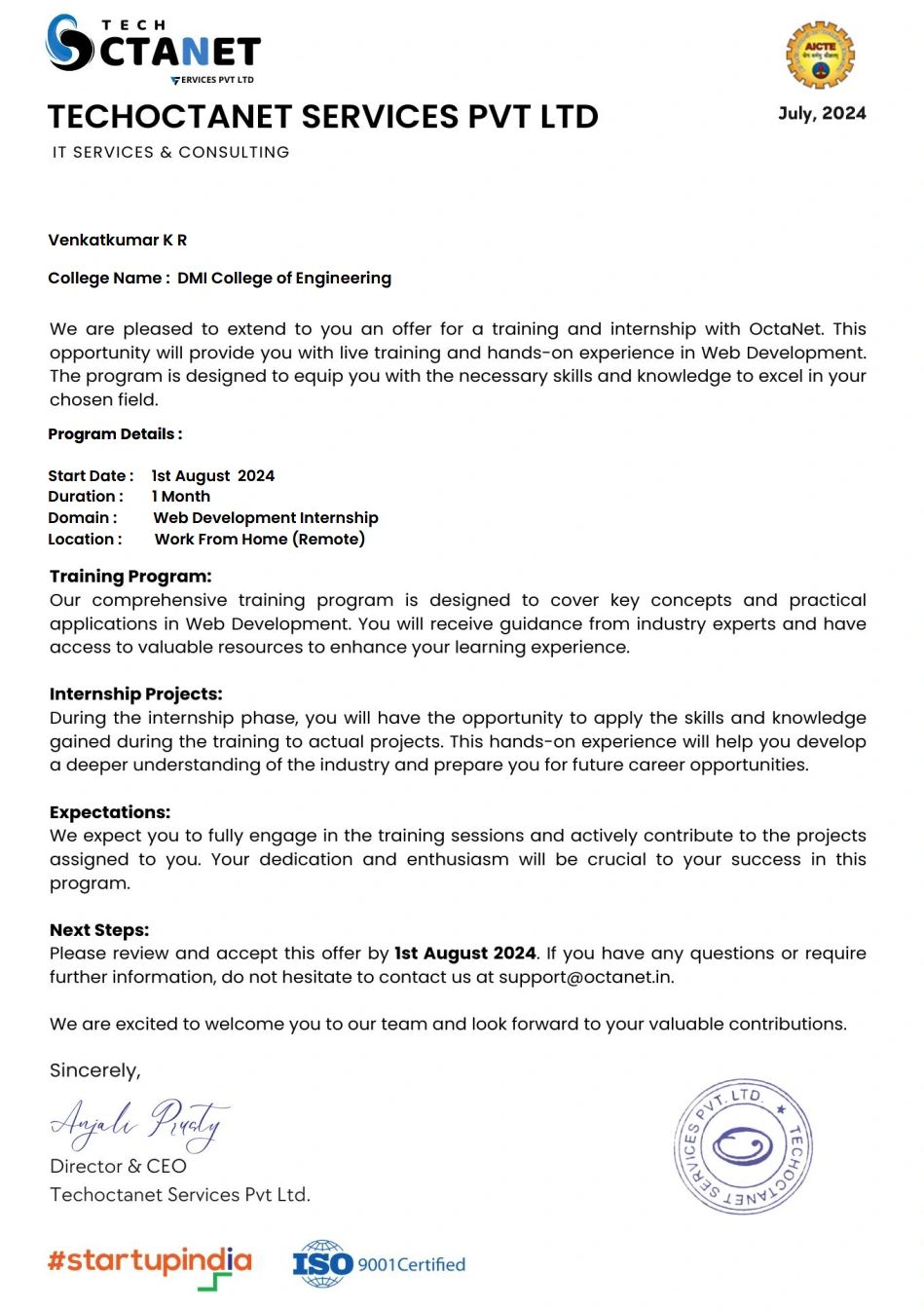 Venkatkumar K R on LinkedIn: #internship #techjourney #fullstackdevelopment Venkatkumar K R on LinkedIn: #internship #techjourney #fullstackdevelopment