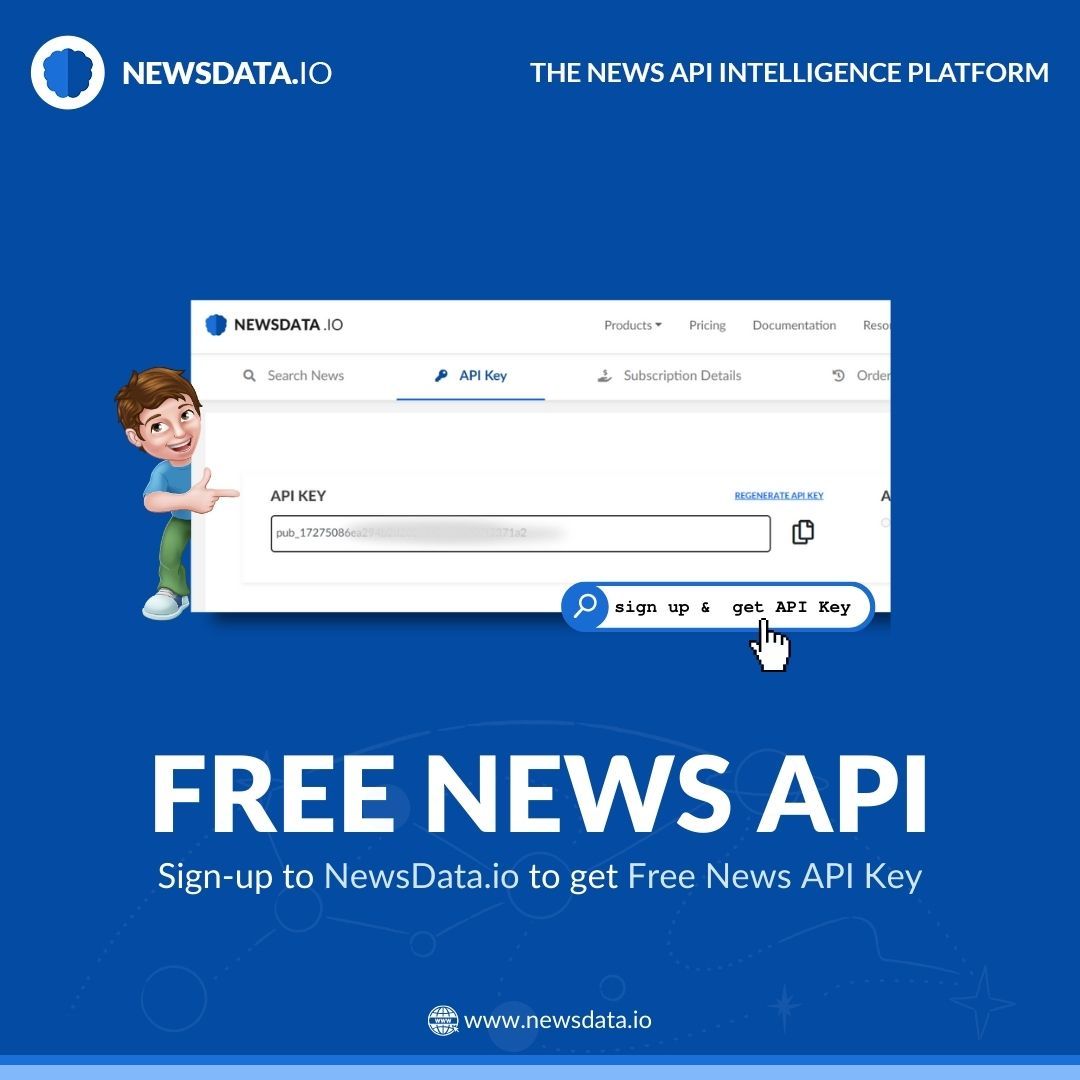 How to get news API key from Newsdata | NewsData.io posted on the topic ... How to get news API key from Newsdata | NewsData.io posted on the topic ...