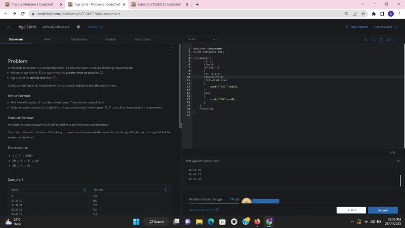 SUSHMITHA V on LinkedIn: #codechef #codechef SUSHMITHA V on LinkedIn: #codechef #codechef
