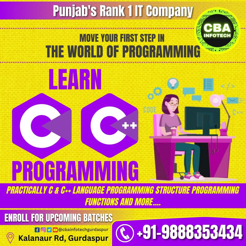 CBA INFOTECH GURDASPUR on LinkedIn: #cprogramming #programming # ... CBA INFOTECH GURDASPUR on LinkedIn: #cprogramming #programming # ...
