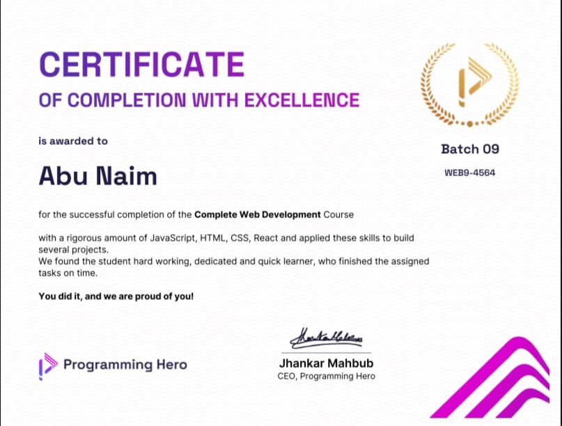 Abu Naim on LinkedIn: Alhamdulillah. This achievement is only due to my ... Abu Naim on LinkedIn: Alhamdulillah. This achievement is only due to my ...