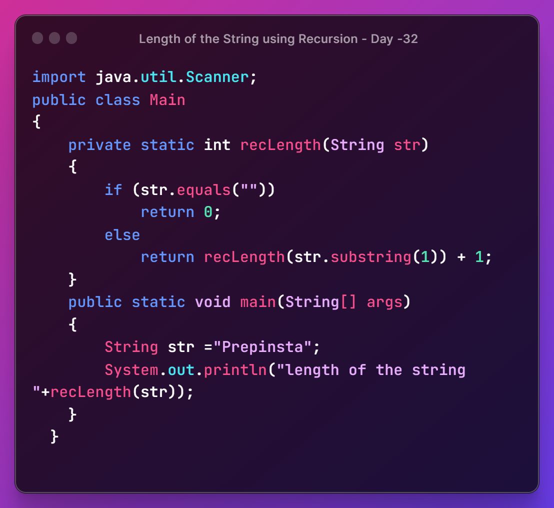 Sugesh R on LinkedIn: #day32 #100daysofcode #coding #java Sugesh R on LinkedIn: #day32 #100daysofcode #coding #java