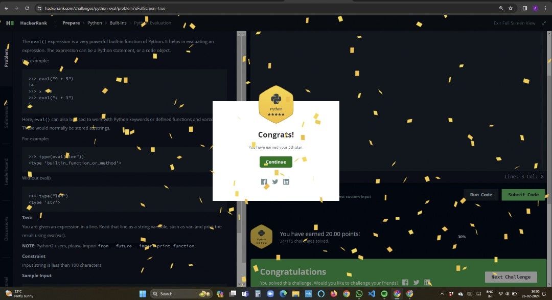 Akash Kumaran A G on LinkedIn: #goldenbadge #python #hackerrank # ... Akash Kumaran A G on LinkedIn: #goldenbadge #python #hackerrank # ...