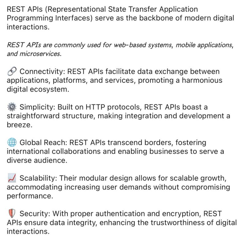 Sweetha Bhupathi on LinkedIn: Rest API Sweetha Bhupathi on LinkedIn: Rest API