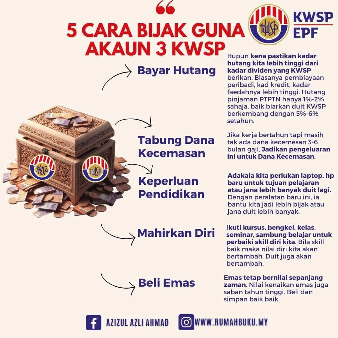 Faizal Idris on LinkedIn: 5 CARA BIJAK GUNA AKAUN 3 KWSP Bila ramai ... Faizal Idris on LinkedIn: 5 CARA BIJAK GUNA AKAUN 3 KWSP Bila ramai ...