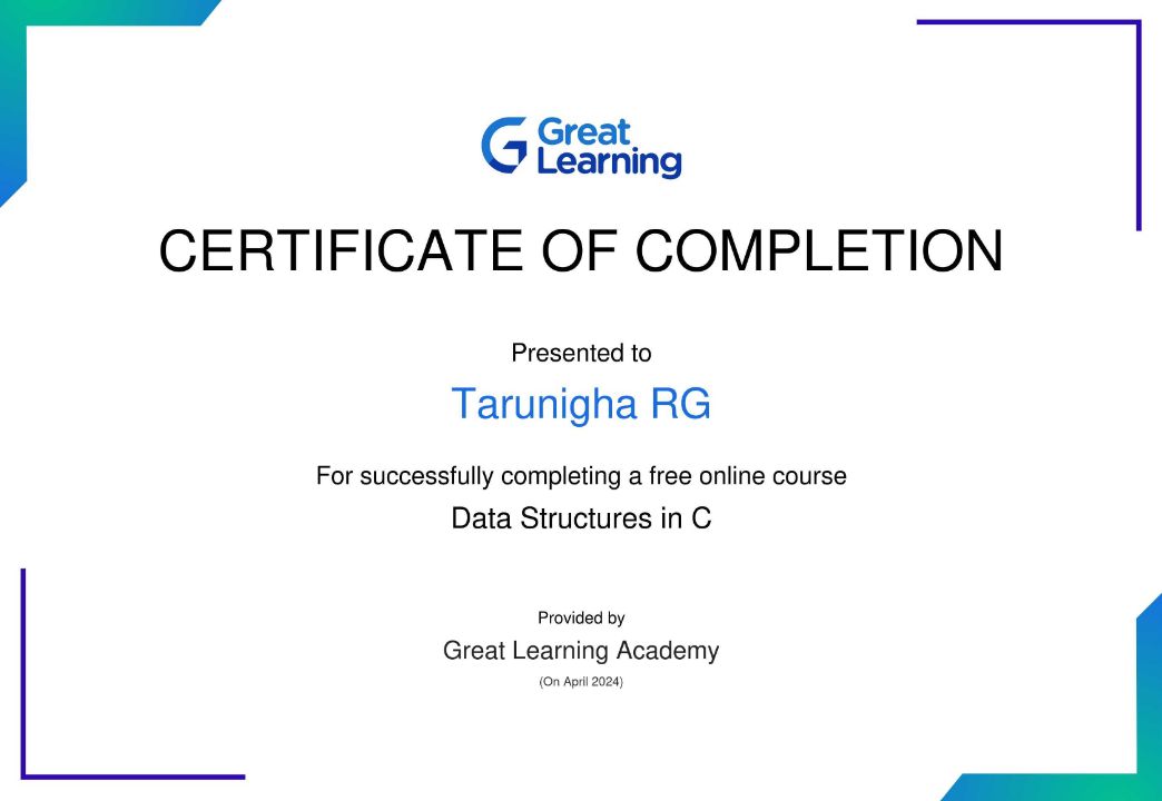 Tarunigha R.G on LinkedIn: #datastructures #cprogramming # ... Tarunigha R.G on LinkedIn: #datastructures #cprogramming # ...