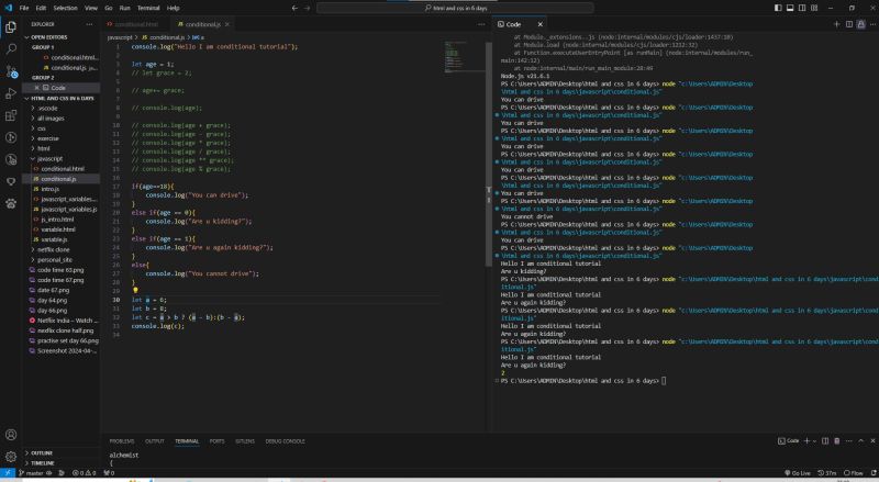 Bibek Panda on LinkedIn: #100daysofcode #javascript #conditionals # ... Bibek Panda on LinkedIn: #100daysofcode #javascript #conditionals # ...