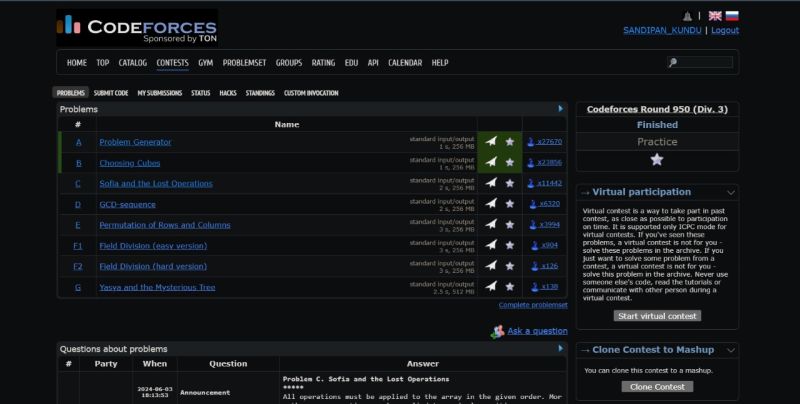 Sandipan Kundu on LinkedIn: #100daysofcode #codeforces #codingcontest # ... Sandipan Kundu on LinkedIn: #100daysofcode #codeforces #codingcontest # ...