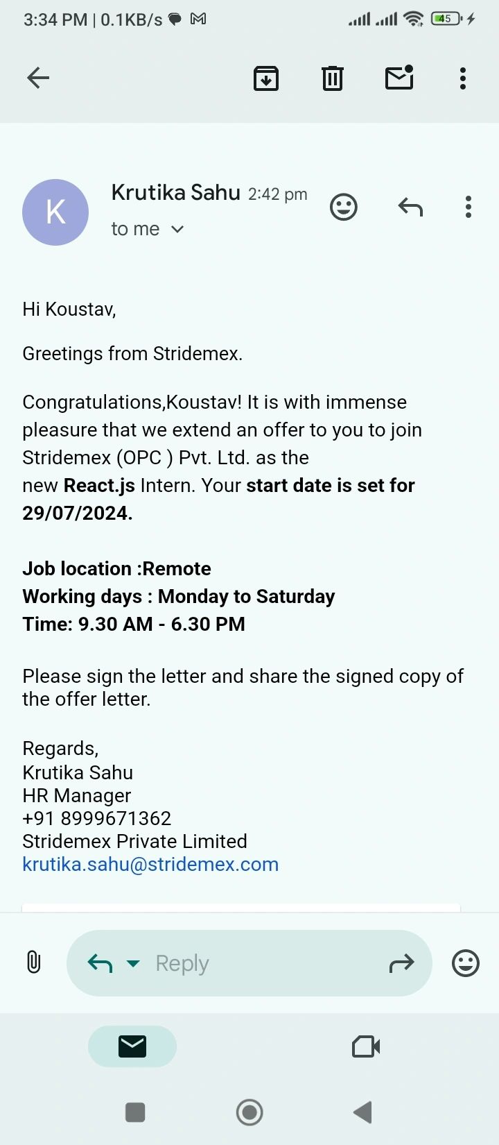 Koustav Seth on LinkedIn: #internship #react #web Koustav Seth on LinkedIn: #internship #react #web