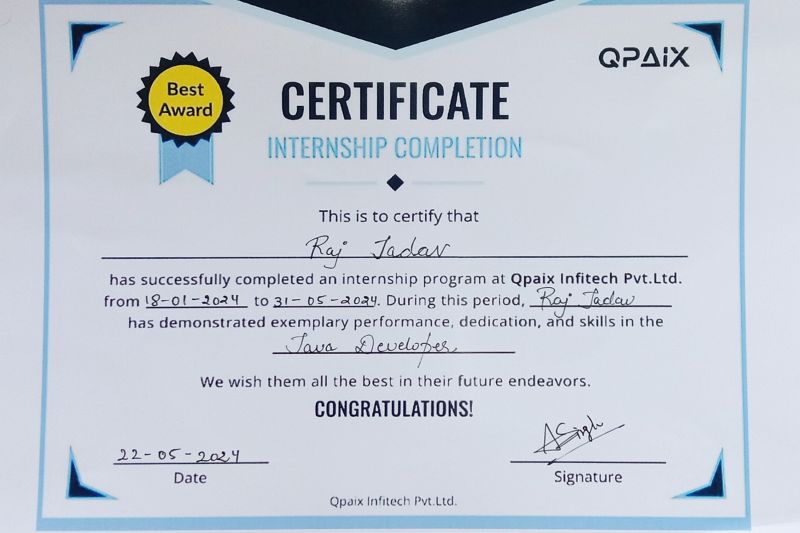 Raj Jadav on LinkedIn: #internship #java #javadeveloper #reactjs # ... Raj Jadav on LinkedIn: #internship #java #javadeveloper #reactjs # ...