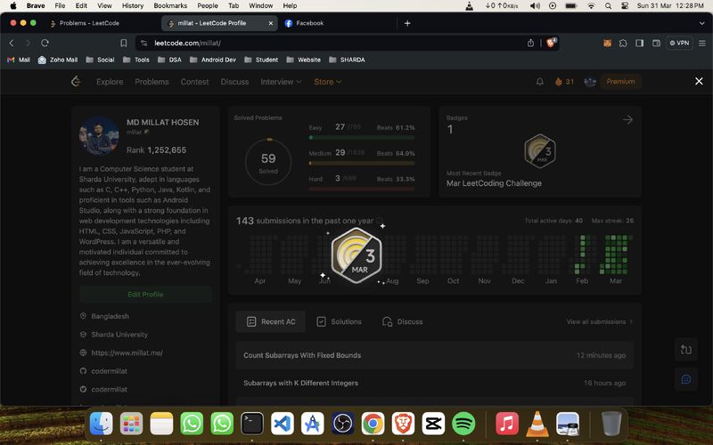MD MILLAT HOSEN on LinkedIn: #leetcode #coding #achievement #firststep ... MD MILLAT HOSEN on LinkedIn: #leetcode #coding #achievement #firststep ...