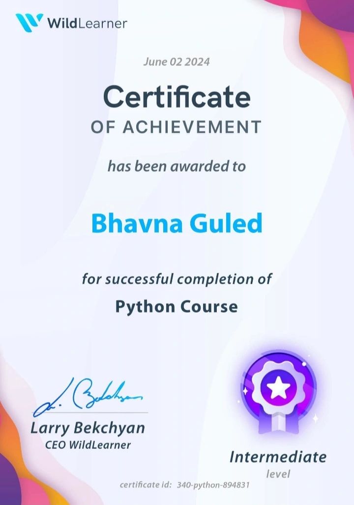 Bhavna Guled on LinkedIn: #python #programming #learning #wildlearner # ... Bhavna Guled on LinkedIn: #python #programming #learning #wildlearner # ...