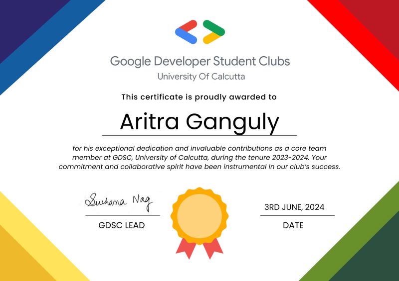 Aritra Ganguly on LinkedIn: #gdsc Aritra Ganguly on LinkedIn: #gdsc