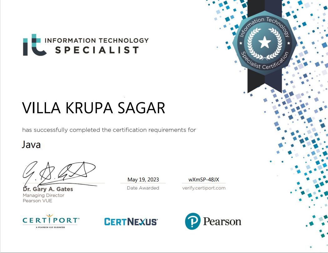 Krupa Sagar Villa on LinkedIn: #programming #java #coding Krupa Sagar Villa on LinkedIn: #programming #java #coding