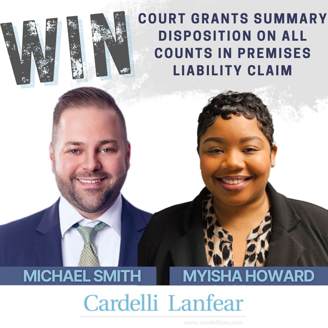 Cardelli Lanfear P.C on LinkedIn: Attorneys Myisha Howard and Michael ... Cardelli Lanfear P.C on LinkedIn: Attorneys Myisha Howard and Michael ...