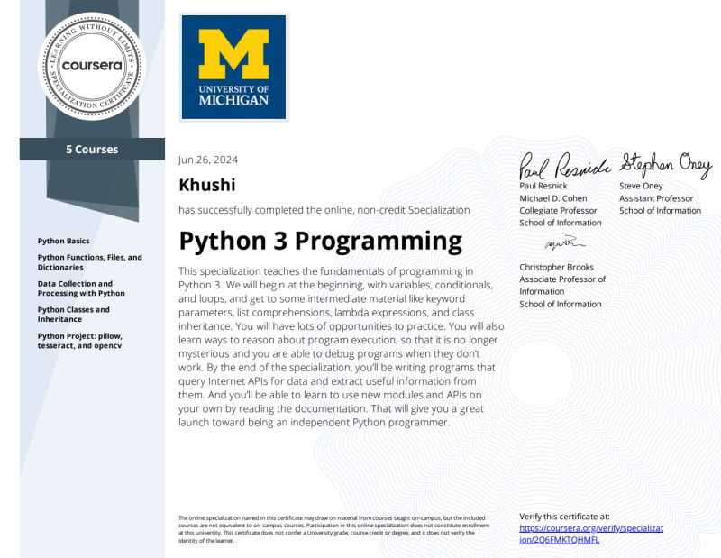 Khushi Dhankhar on LinkedIn: #python #programming #continuouslearning # ... Khushi Dhankhar on LinkedIn: #python #programming #continuouslearning # ...