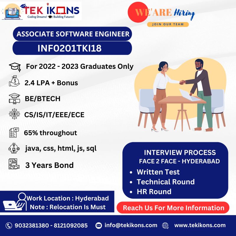 TEK IKONS Academy on LinkedIn: #hyderabadjobs #hyderabadjobseekers # ... TEK IKONS Academy on LinkedIn: #hyderabadjobs #hyderabadjobseekers # ...