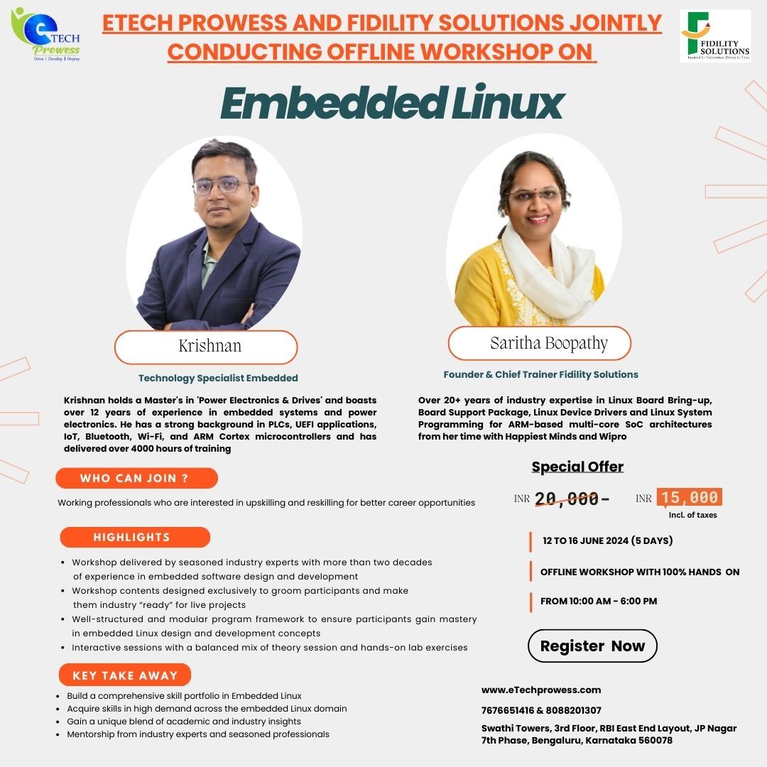 eTech Prowess on LinkedIn: #embeddedlinux #workshop #etechprowess # ... eTech Prowess on LinkedIn: #embeddedlinux #workshop #etechprowess # ...