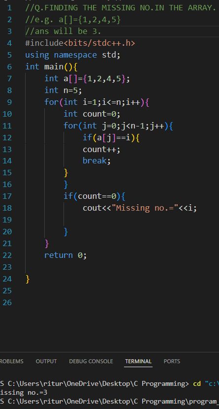 Rajritu Kumar on LinkedIn: 2ND DAY 2ND PROBLEM OF ARRAYS. Finding ... Rajritu Kumar on LinkedIn: 2ND DAY 2ND PROBLEM OF ARRAYS. Finding ...