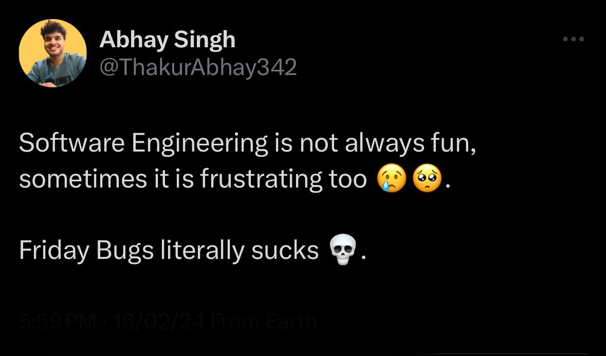 Abhay Singh on LinkedIn: #softwareengineering #programming #coding # ... Abhay Singh on LinkedIn: #softwareengineering #programming #coding # ...