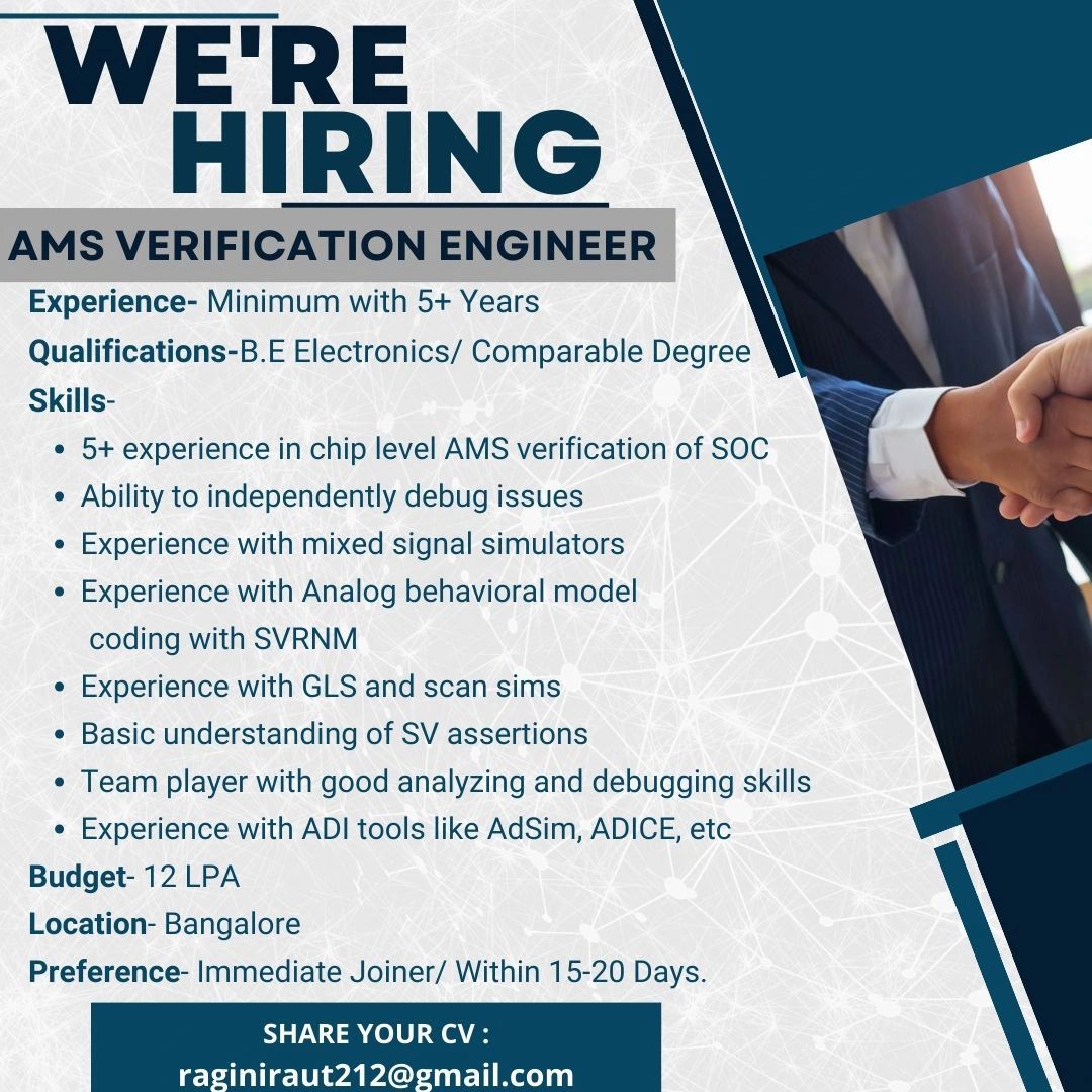 Ragini Raut on LinkedIn: #amsverificationengineer #ams #verification # ... Ragini Raut on LinkedIn: #amsverificationengineer #ams #verification # ...