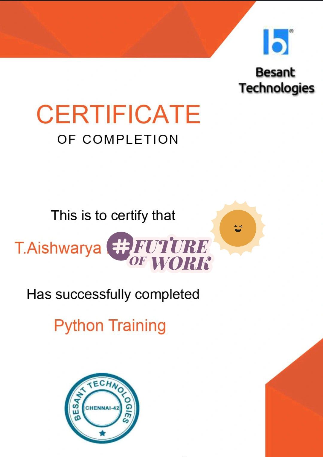 Aishwarya turaga on LinkedIn: Python Programming Course certification ... Aishwarya turaga on LinkedIn: Python Programming Course certification ...