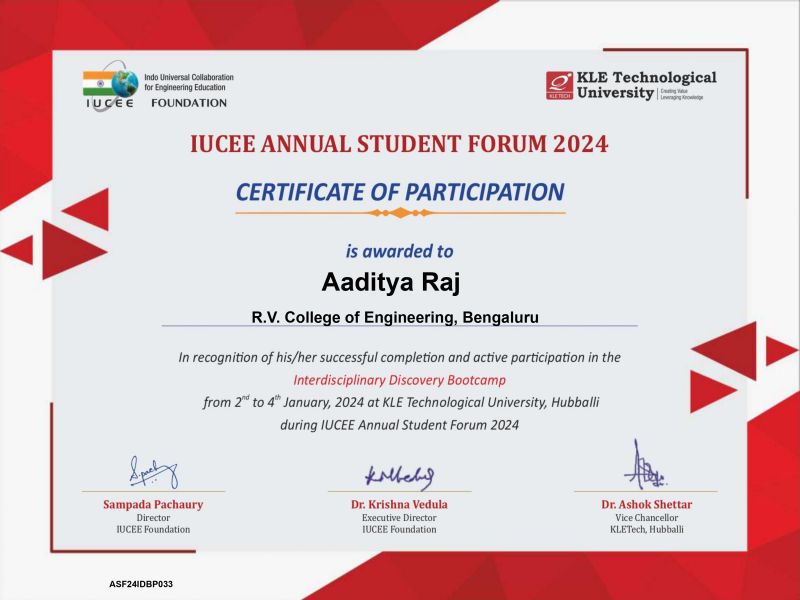 Aaditya Raj on LinkedIn: #iucee #iasf2024 #hubali #studentforum Aaditya Raj on LinkedIn: #iucee #iasf2024 #hubali #studentforum