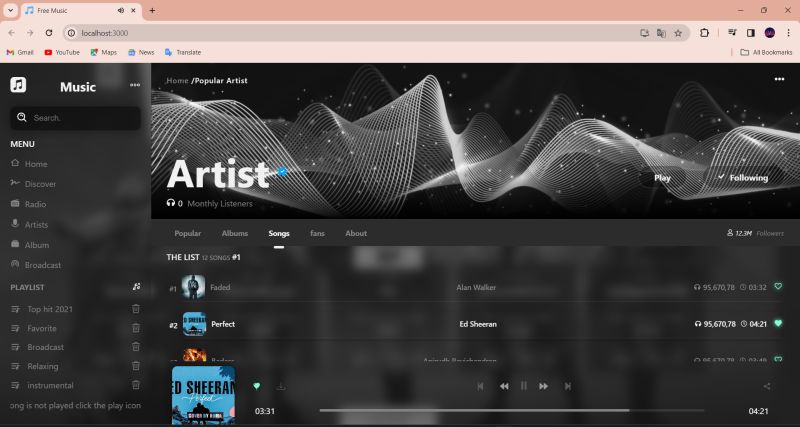 Kamal Raj. S on LinkedIn: #reactjs #html5 #css3 #musicplayer #webdev # ... Kamal Raj. S on LinkedIn: #reactjs #html5 #css3 #musicplayer #webdev # ...
