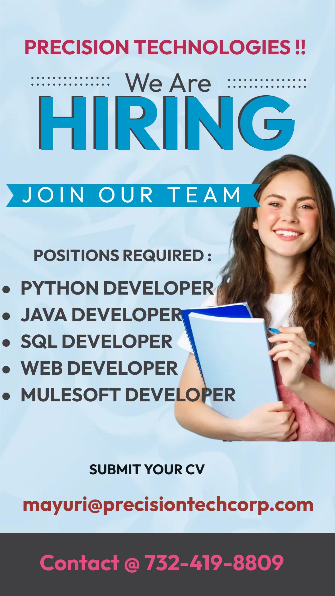 Mayuri Deepthi on LinkedIn: #hiring #python #java #sql #web #mulesoft # ... Mayuri Deepthi on LinkedIn: #hiring #python #java #sql #web #mulesoft # ...
