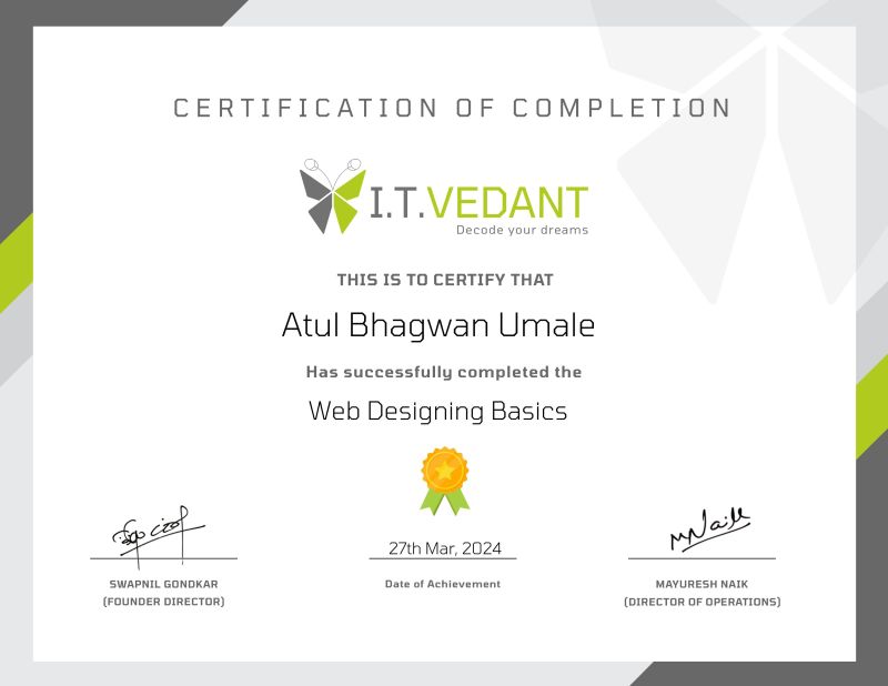Atul Umale on LinkedIn: Dynamic Web Designer equipped with advanced ... Atul Umale on LinkedIn: Dynamic Web Designer equipped with advanced ...