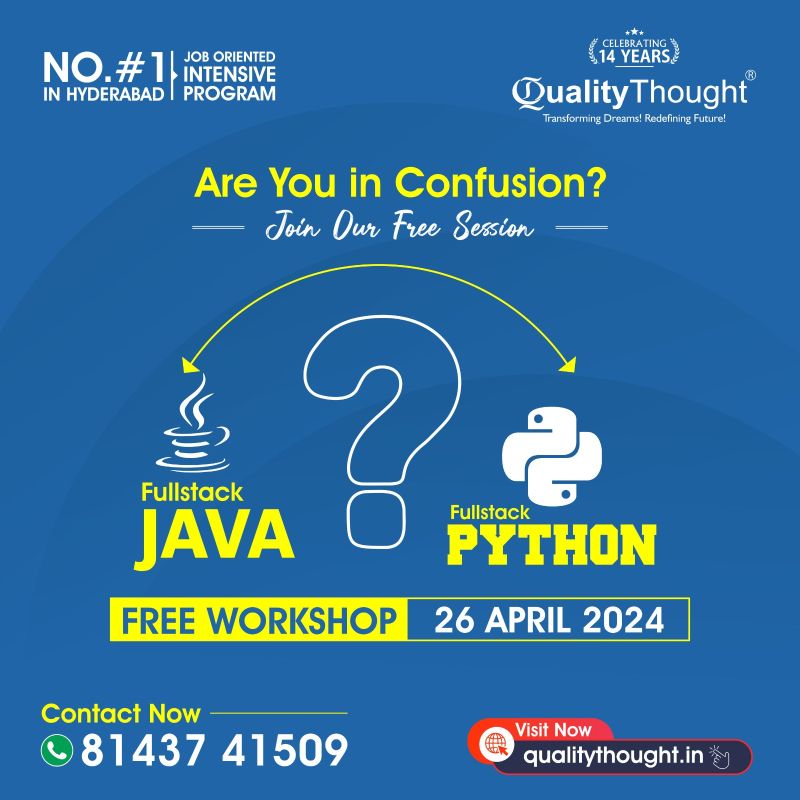 Quality Thought Infosystems on LinkedIn: #java #fullstackjava # ... Quality Thought Infosystems on LinkedIn: #java #fullstackjava # ...