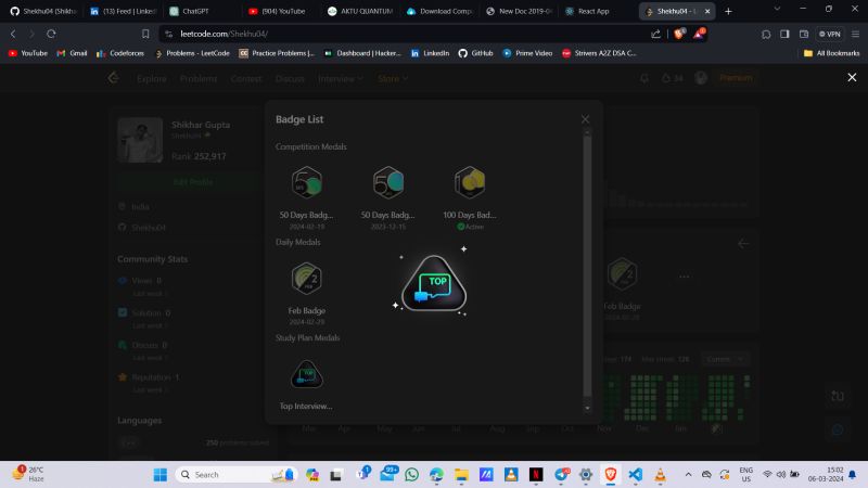 Completed Top 150 Interview Questions on LeetCode | Shikhar Gupta ... Completed Top 150 Interview Questions on LeetCode | Shikhar Gupta ...