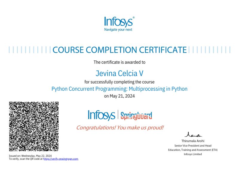 Jevina Celcia V on LinkedIn: #python #concurrentprogramming # ... Jevina Celcia V on LinkedIn: #python #concurrentprogramming # ...
