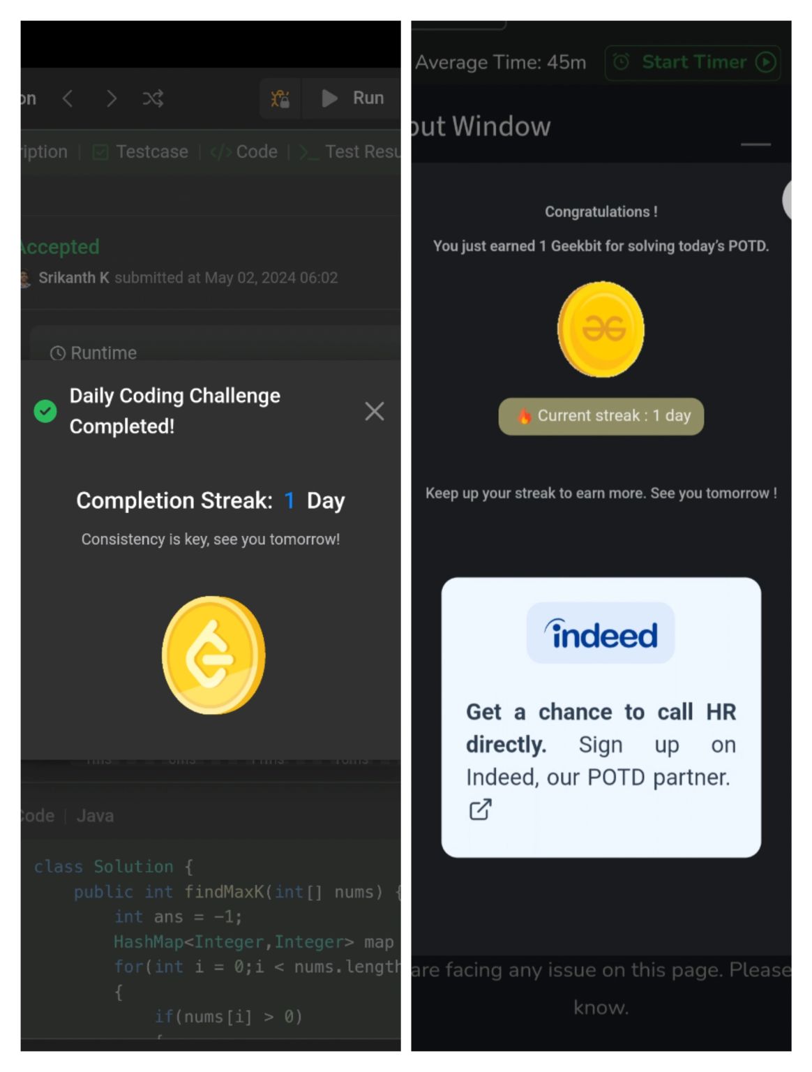 My Problem of the Day on Leetcode and GeeksforGeeks | Srikanth K posted ... My Problem of the Day on Leetcode and GeeksforGeeks | Srikanth K posted ...