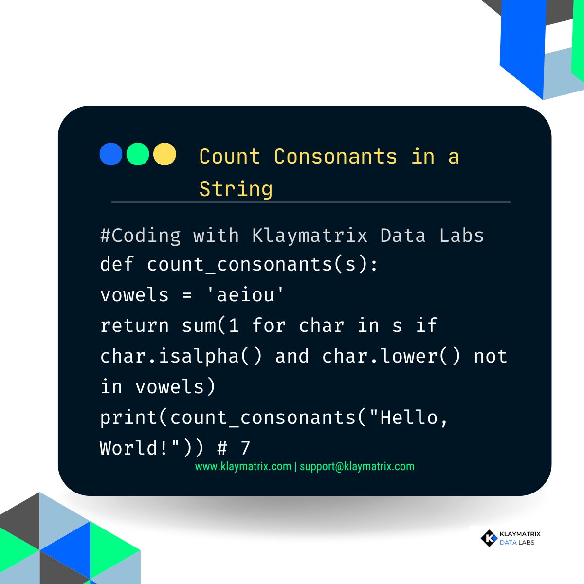 Klaymatrix Data Labs on LinkedIn: #python #pythonprogramming # ... Klaymatrix Data Labs on LinkedIn: #python #pythonprogramming # ...