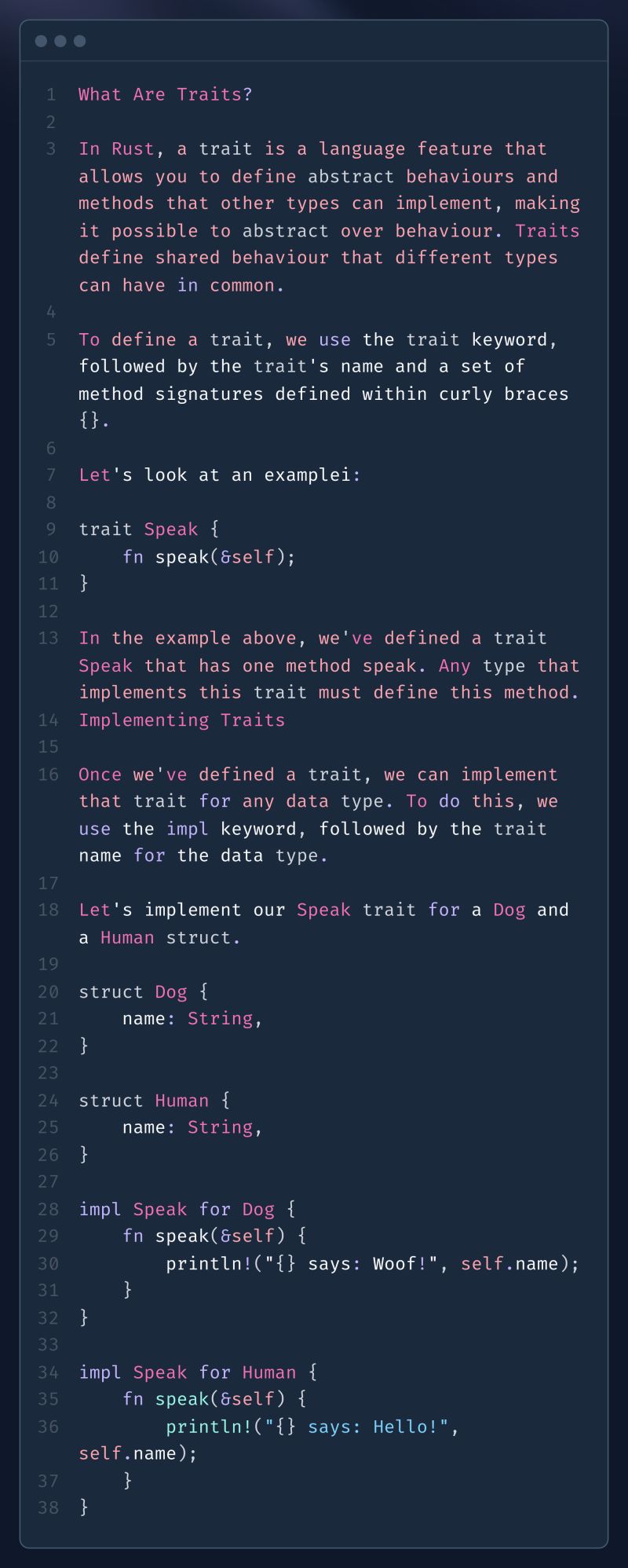 Aditya Kushwaha on LinkedIn: What Are Traits? In Rust, a trait is a ... Aditya Kushwaha on LinkedIn: What Are Traits? In Rust, a trait is a ...