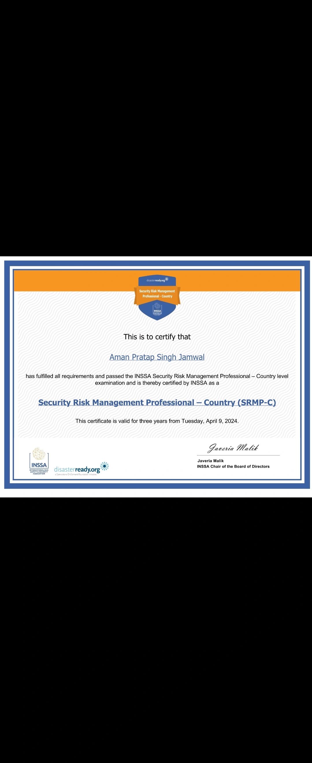 Major Aman Pratap Singh Jamwal on LinkedIn: Happy to share SRMP certificate Major Aman Pratap Singh Jamwal on LinkedIn: Happy to share SRMP certificate