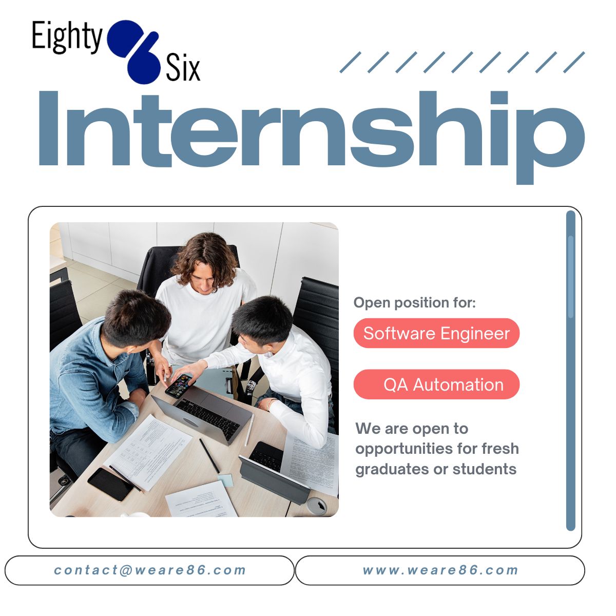 86 Agency on LinkedIn: #internship #qa #automation #itjobs #joinourteam 86 Agency on LinkedIn: #internship #qa #automation #itjobs #joinourteam