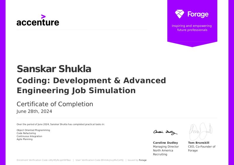 Sanskar Shukla on LinkedIn: #accenture #coding #advancedengineering # ... Sanskar Shukla on LinkedIn: #accenture #coding #advancedengineering # ...