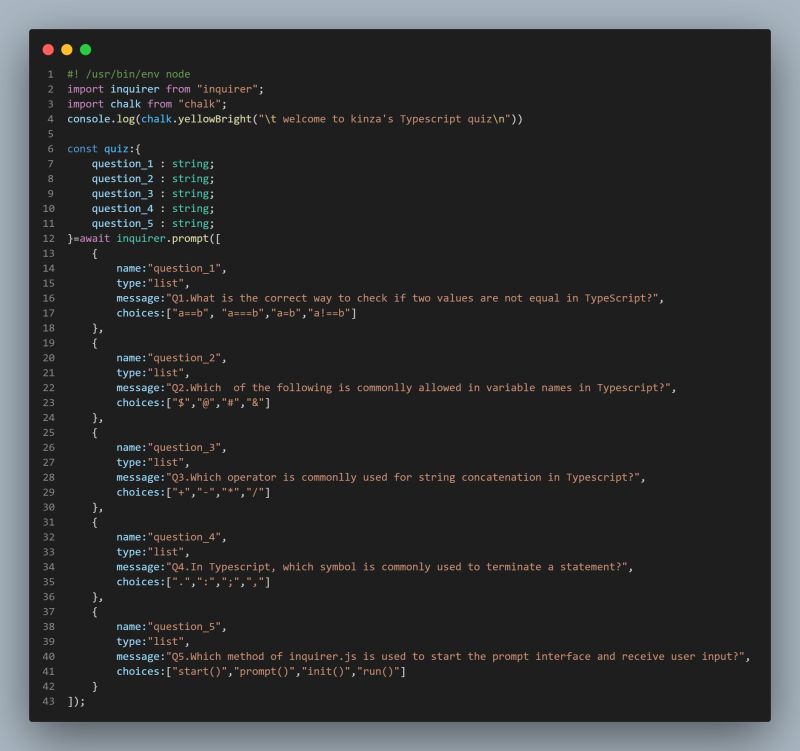 Kinza Khan on LinkedIn: #typescript #quizgame #cli #project # ... Kinza Khan on LinkedIn: #typescript #quizgame #cli #project # ...