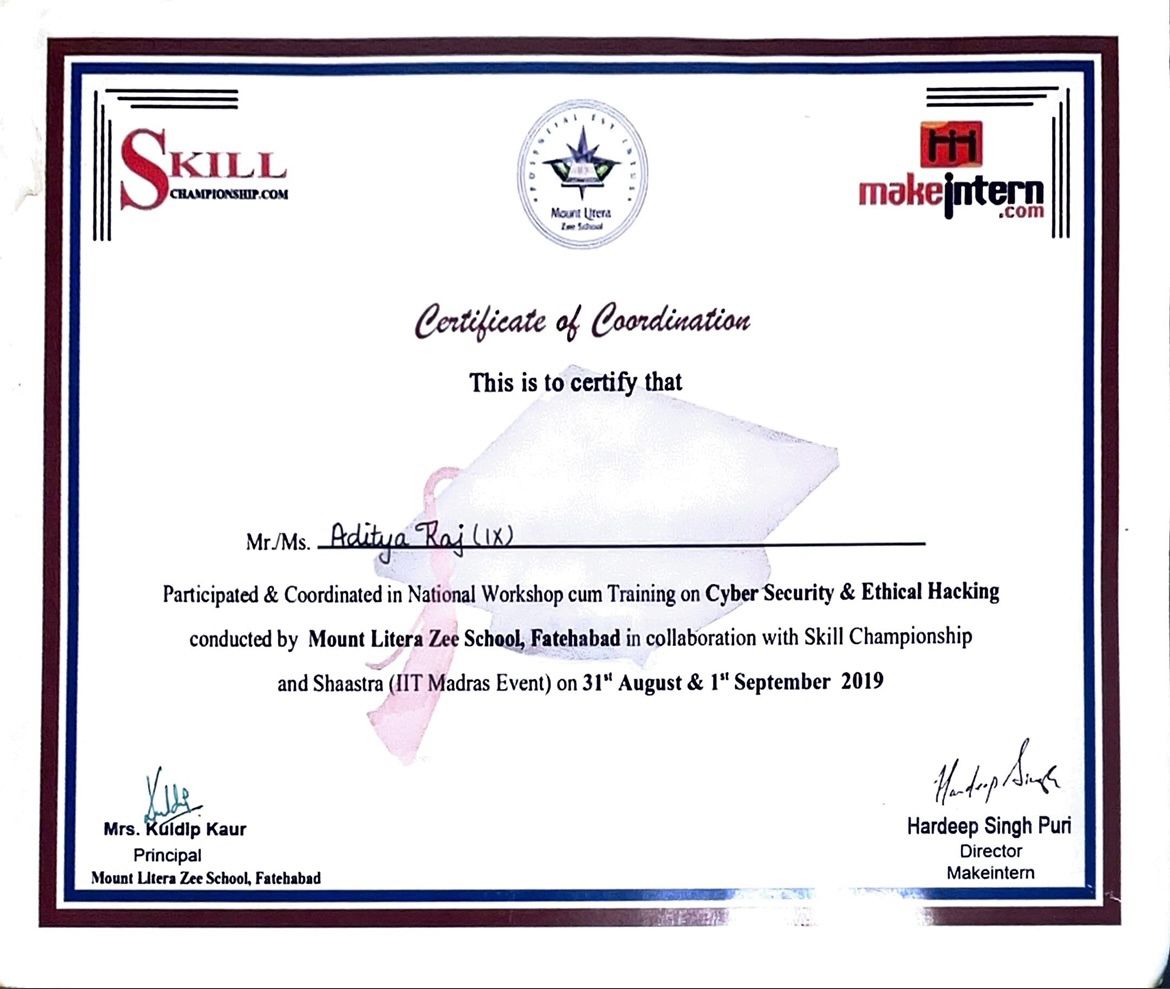 Aditya raj Dhuria on LinkedIn: #cybersecurity #ethicalhacking # ... Aditya raj Dhuria on LinkedIn: #cybersecurity #ethicalhacking # ...
