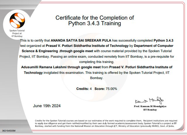 Sreekar P on LinkedIn: #programmingskills #pythoncertification # ... Sreekar P on LinkedIn: #programmingskills #pythoncertification # ...